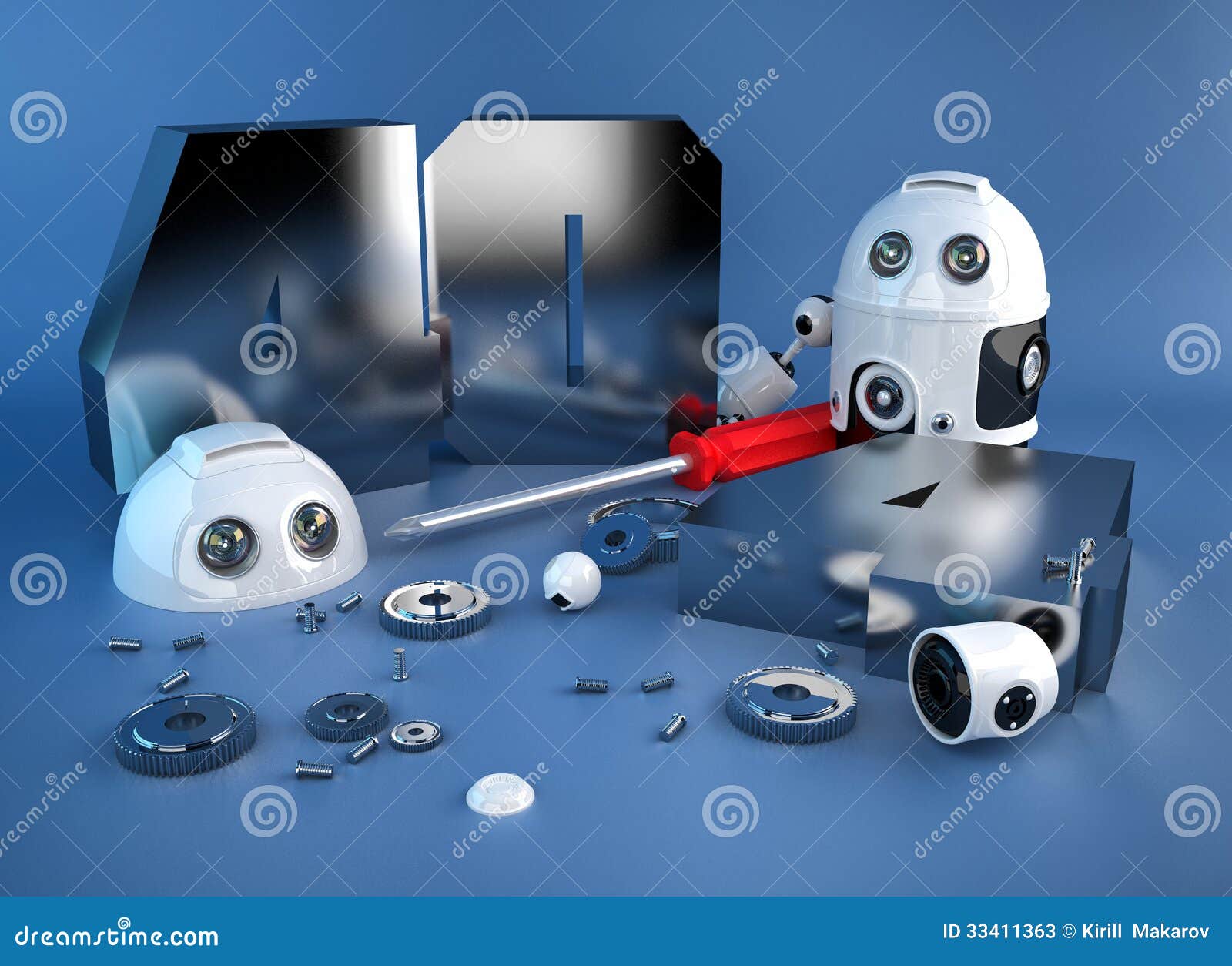 Robot Disassembled Stock Illustrations – 330 Robot Disassembled Stock ...