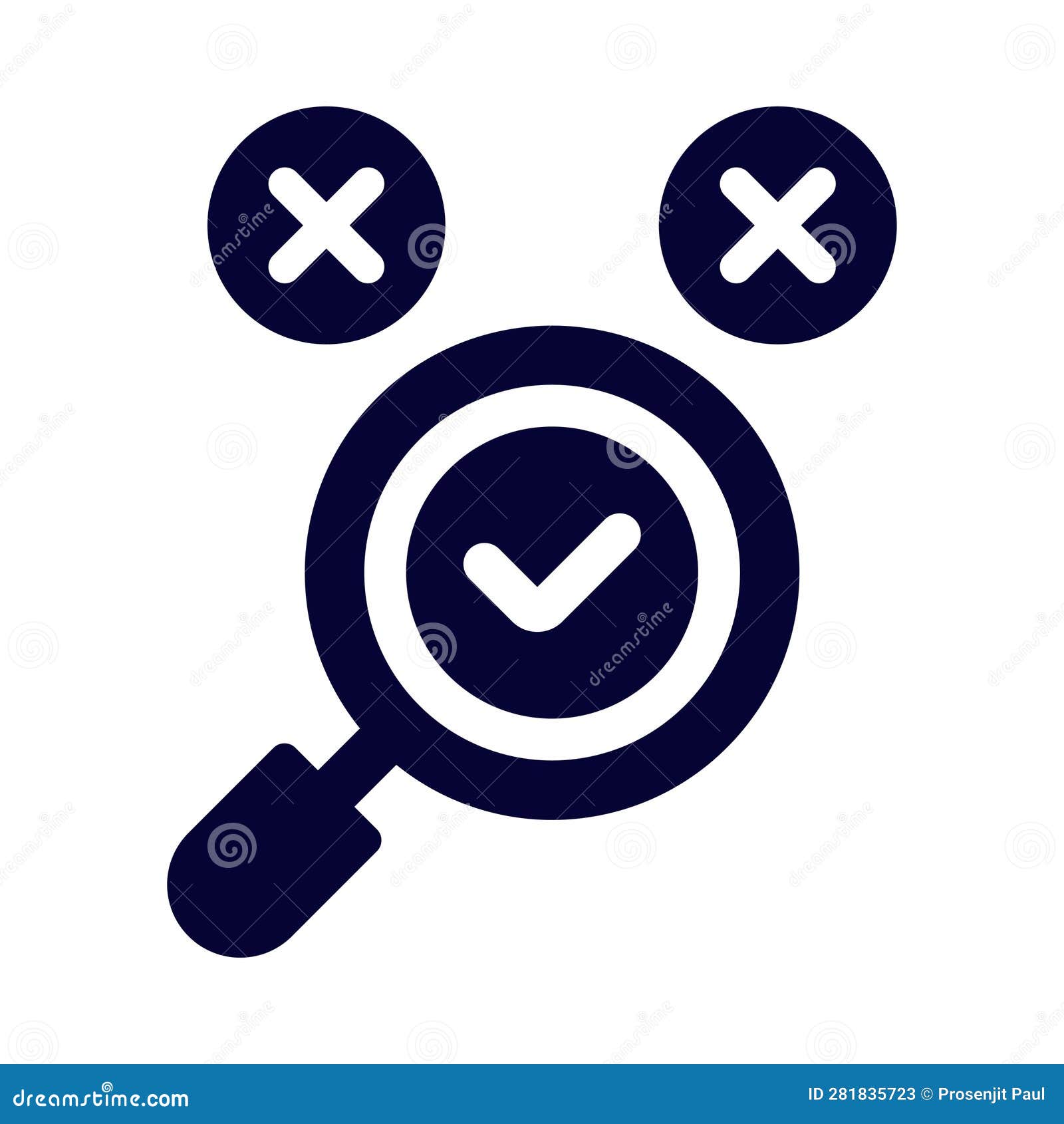 Error, Correction, Magnifier, Search, Check, Tick, Correct Search Icon ...