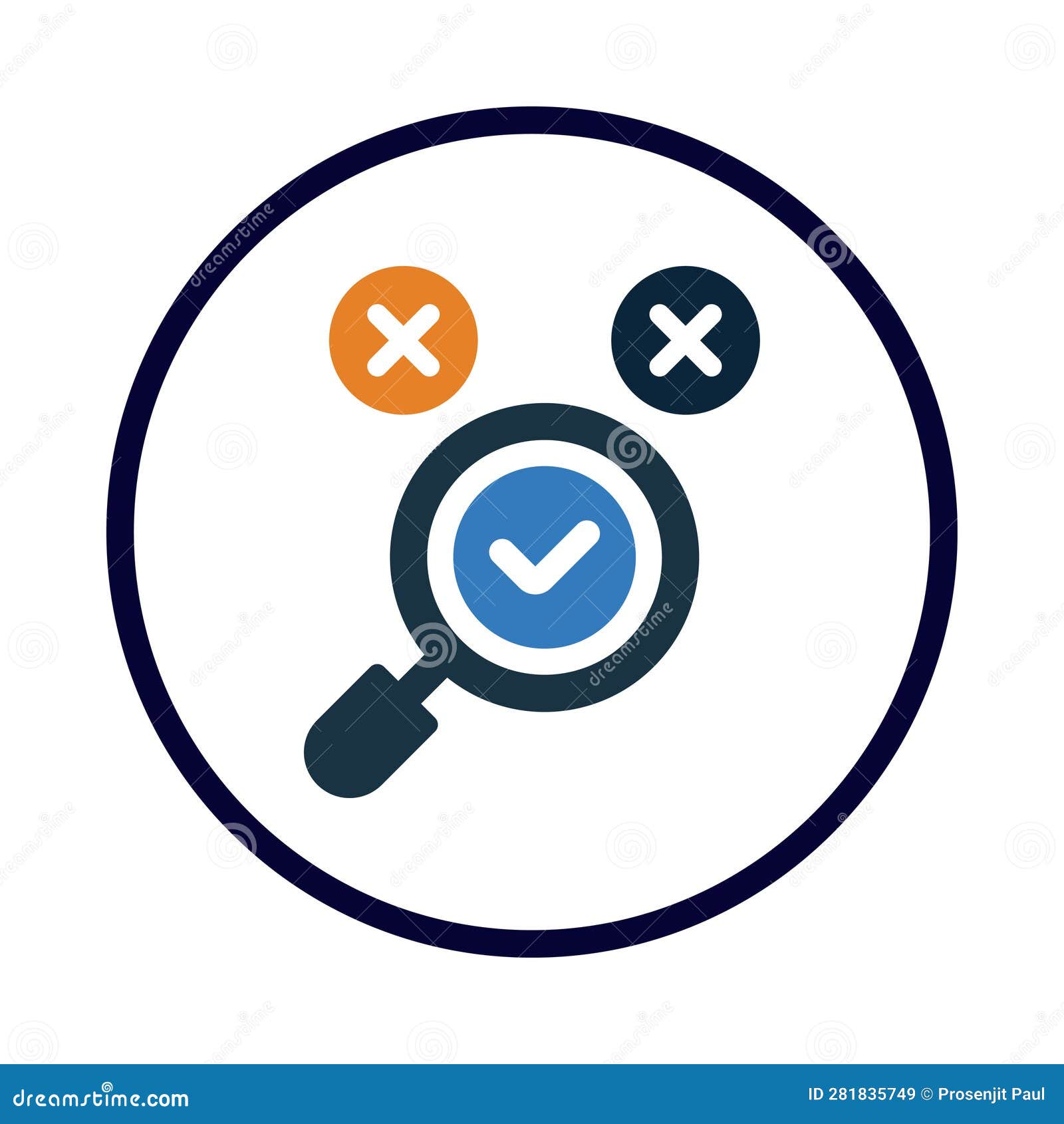 Error, Correction, Magnifier, Search, Check, Tick, Correct Search Icon ...