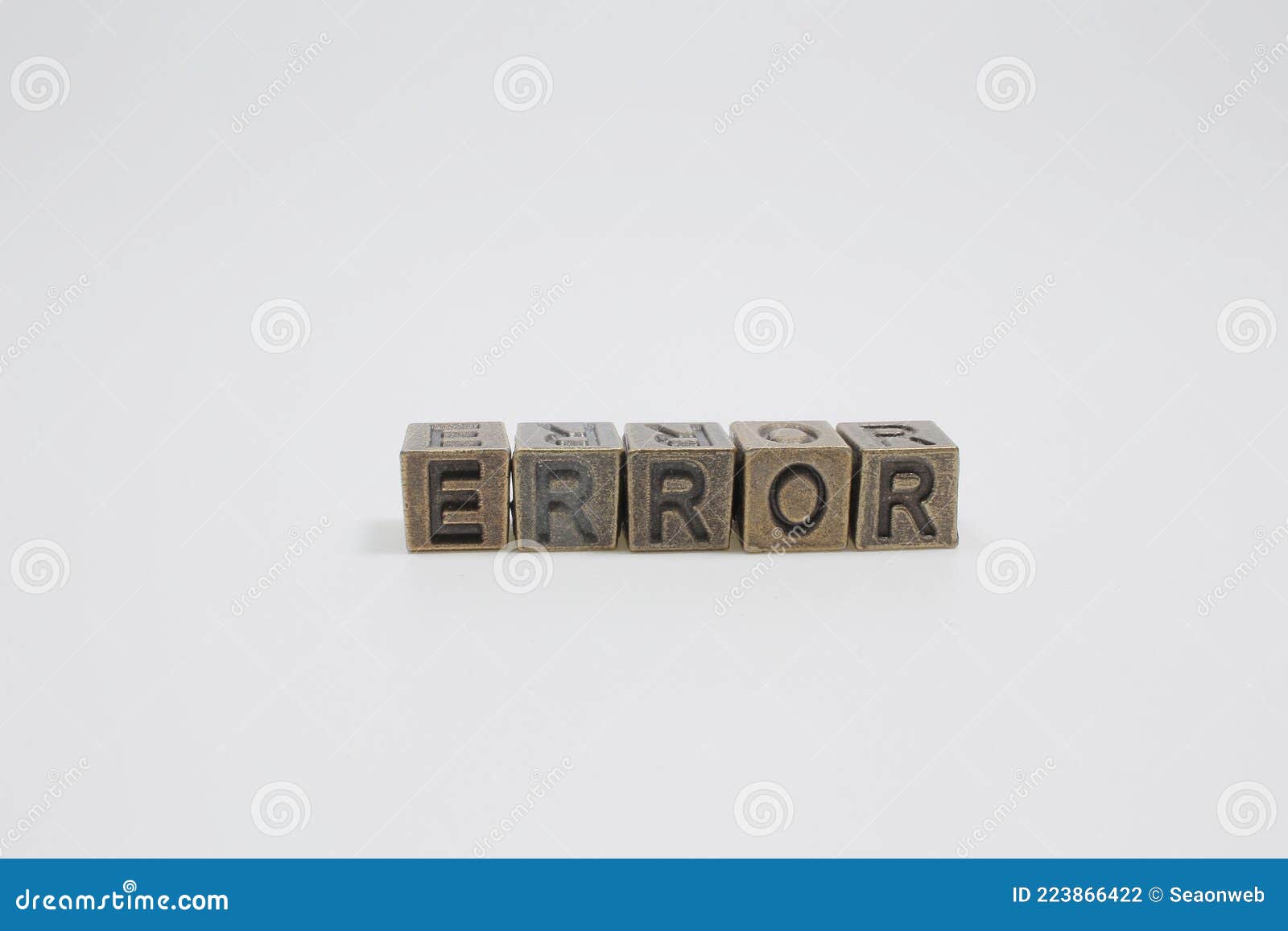 A Error - Cube with Letters, Sign with Metal Cubes Stock Photo - Image ...