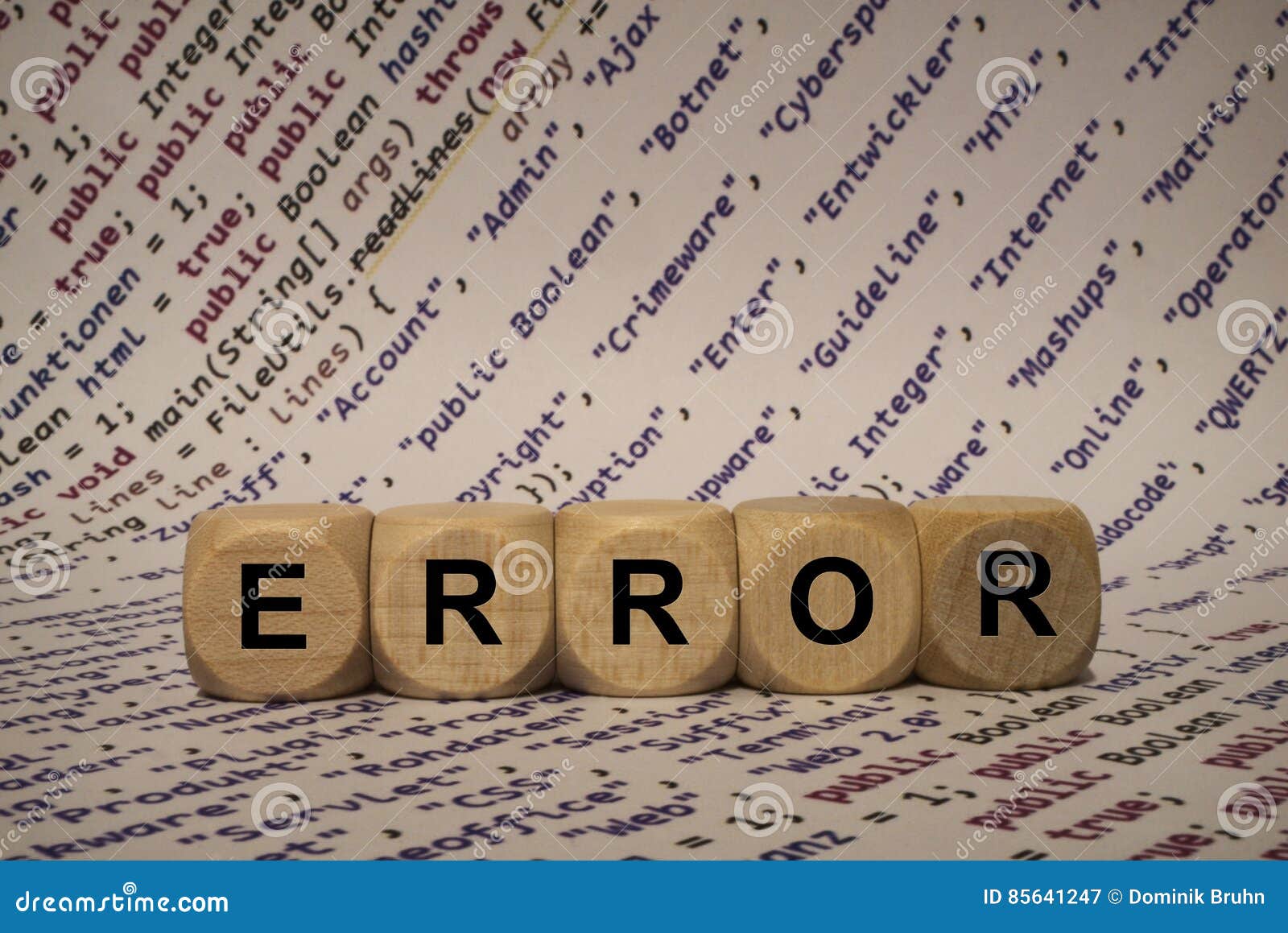Error - Cube with Letters and Words from the Computer, Software ...