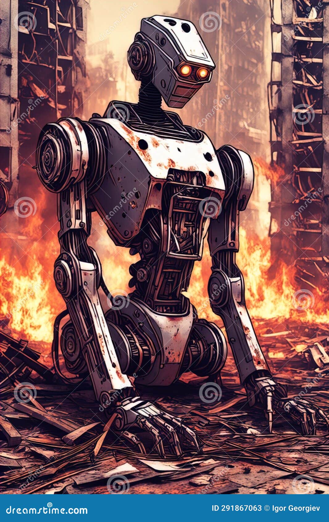 Error Data, Chronicles by a Burnt Out Robot Stock Illustration ...
