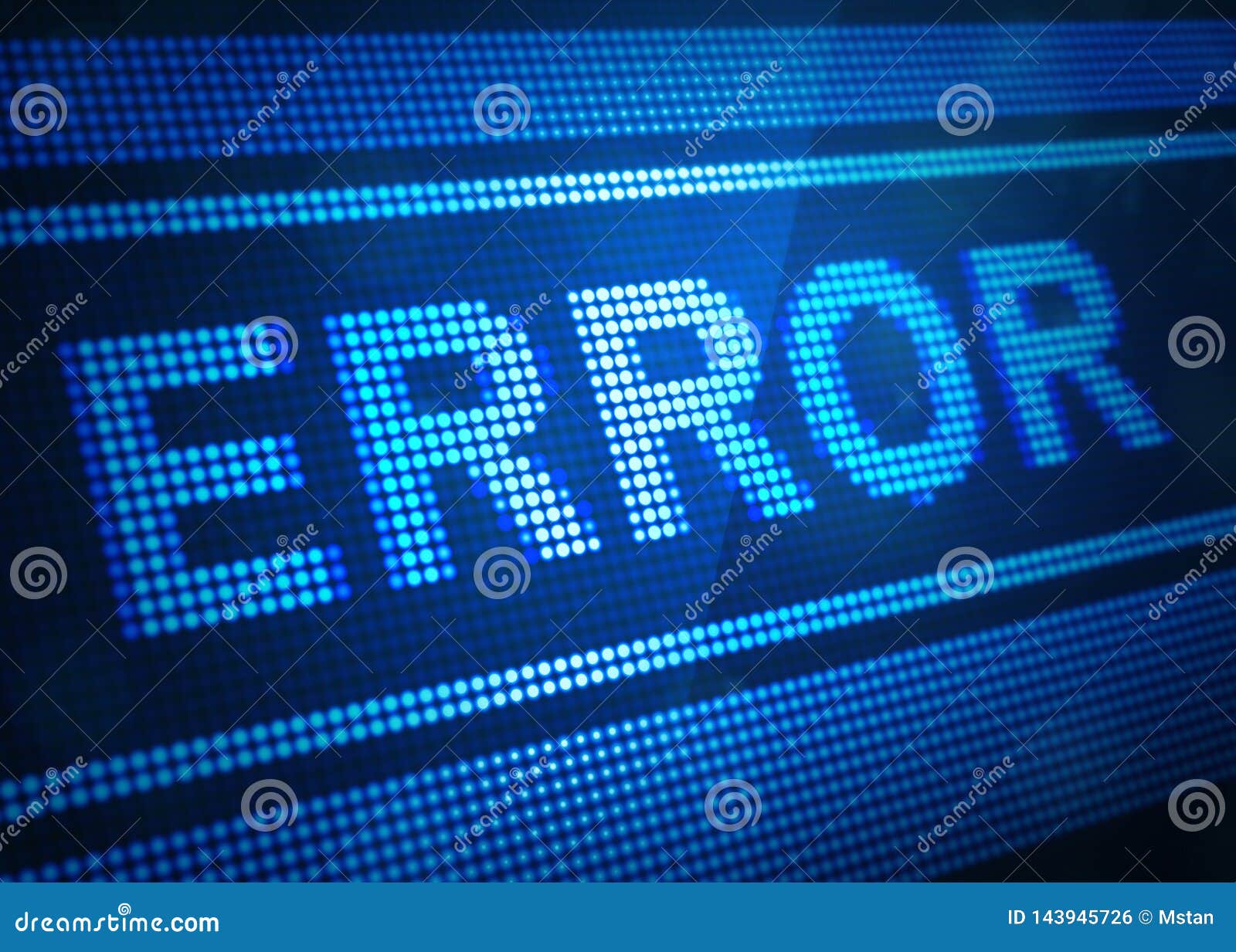 Error Digital Screen 3d Illustration Stock Illustration - Illustration ...