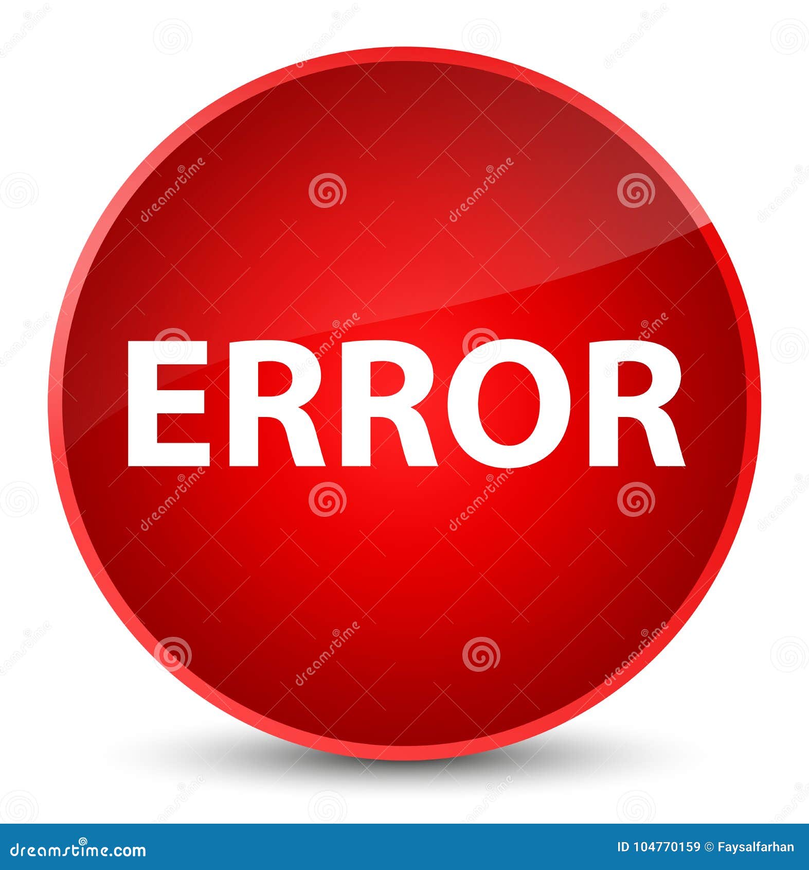 Error Elegant Red Round Button Stock Illustration - Illustration of ...