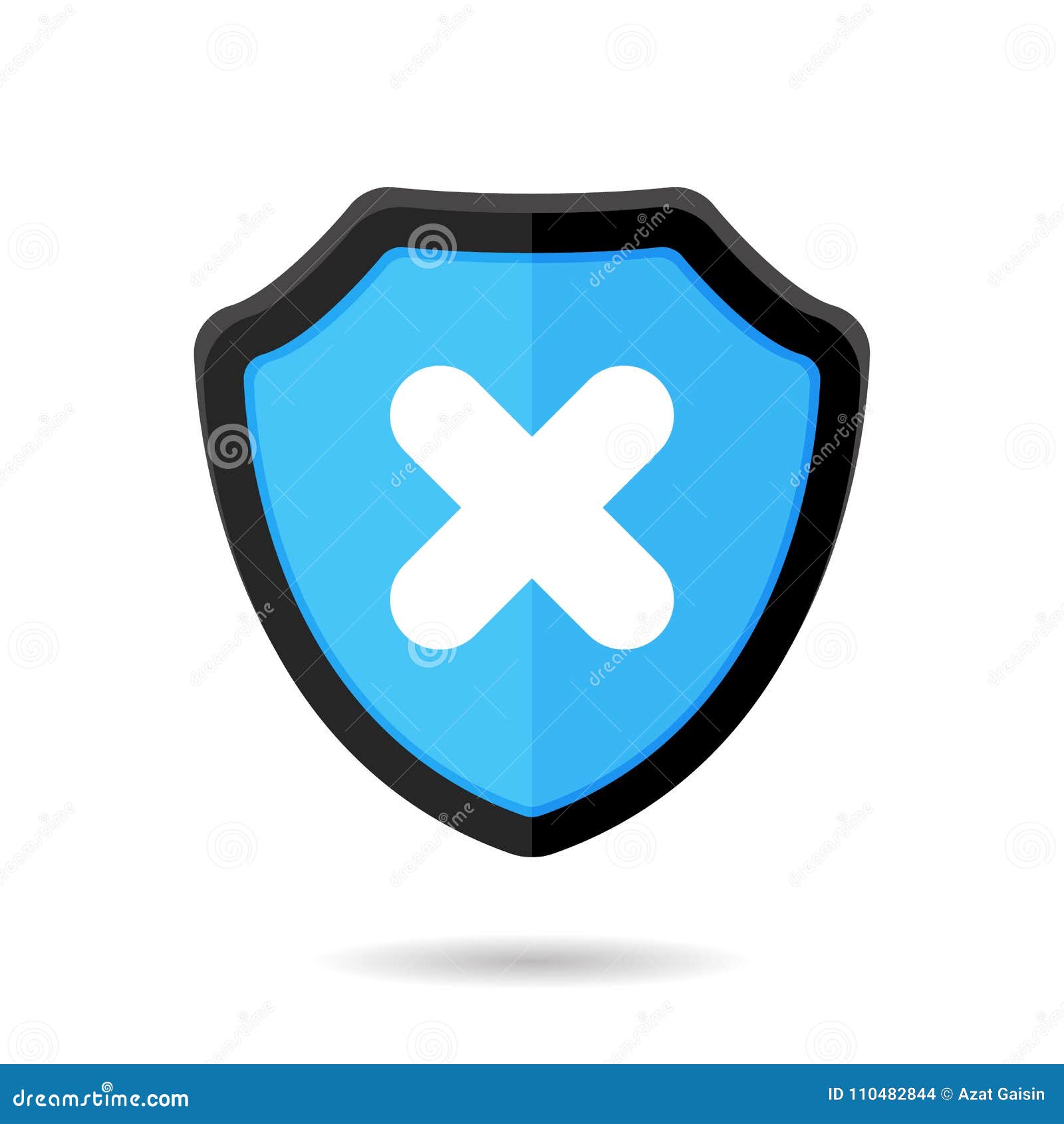 Error Firewall Protect Protection Security Shield Icon Stock Vector ...