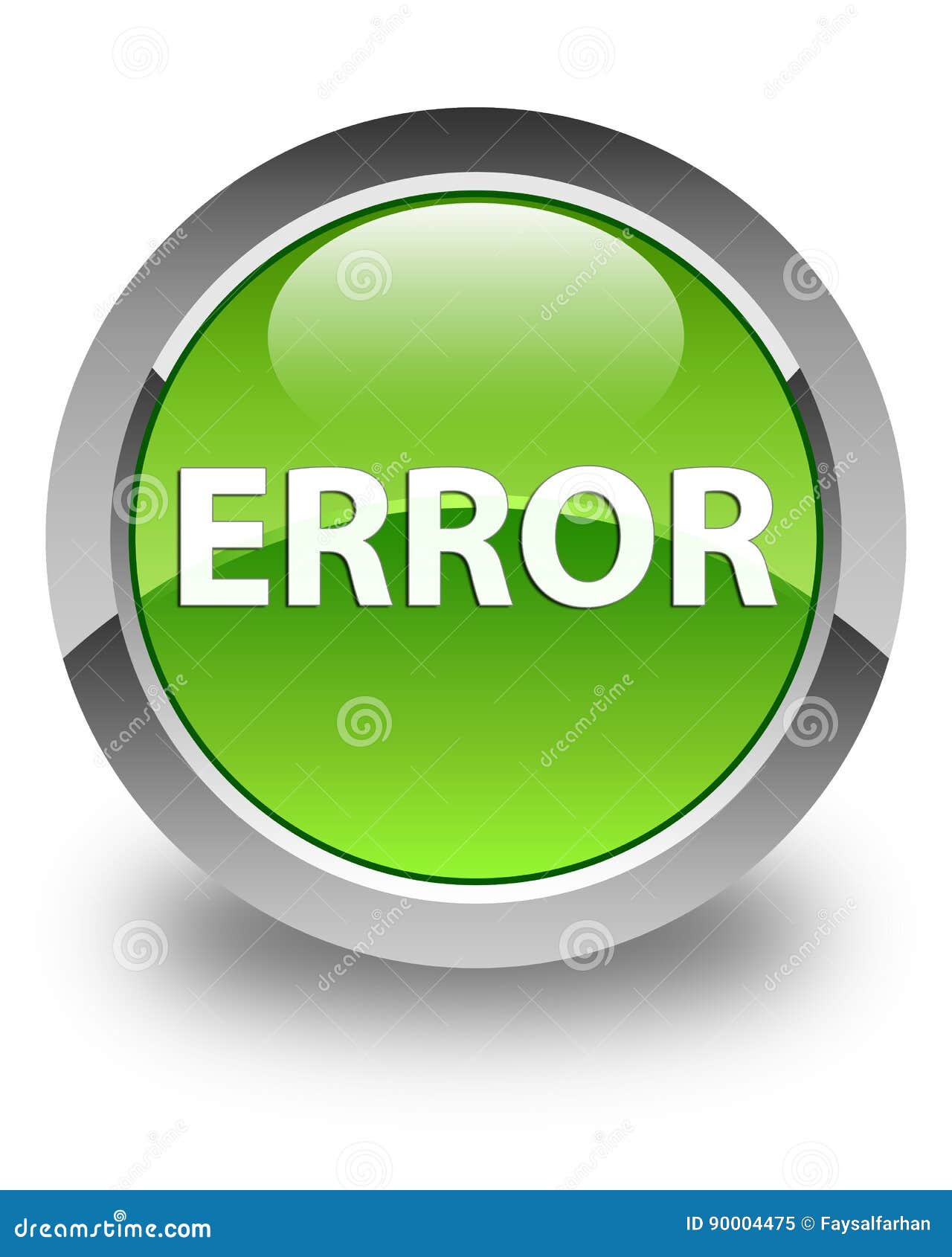 Error Glossy Green Round Button Stock Illustration - Illustration of ...