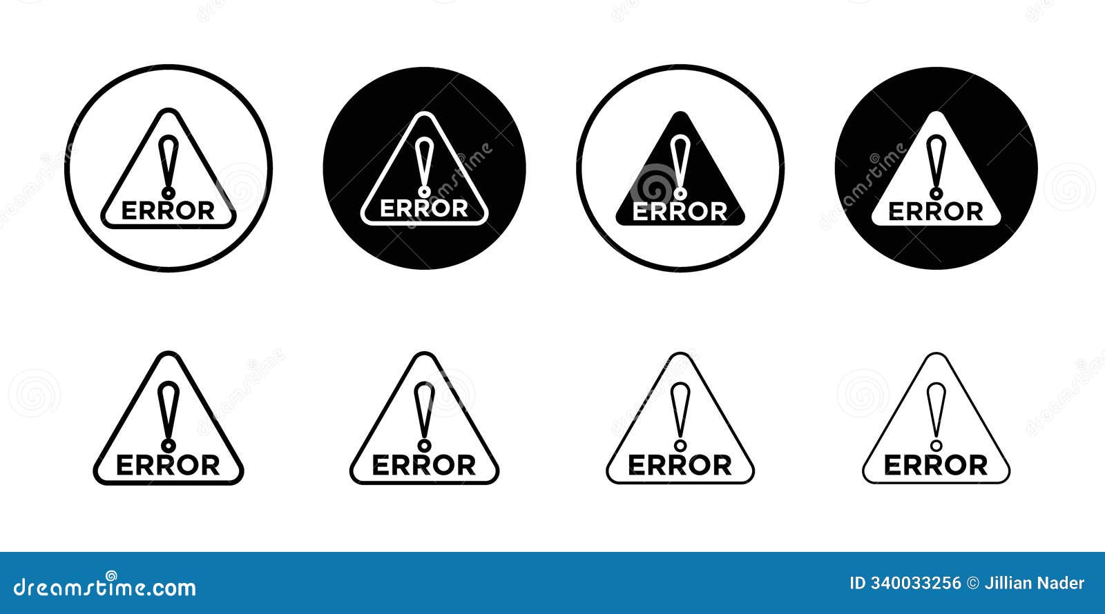 Error Icon Linear Logo Isolated Stock Illustration - Illustration of ...