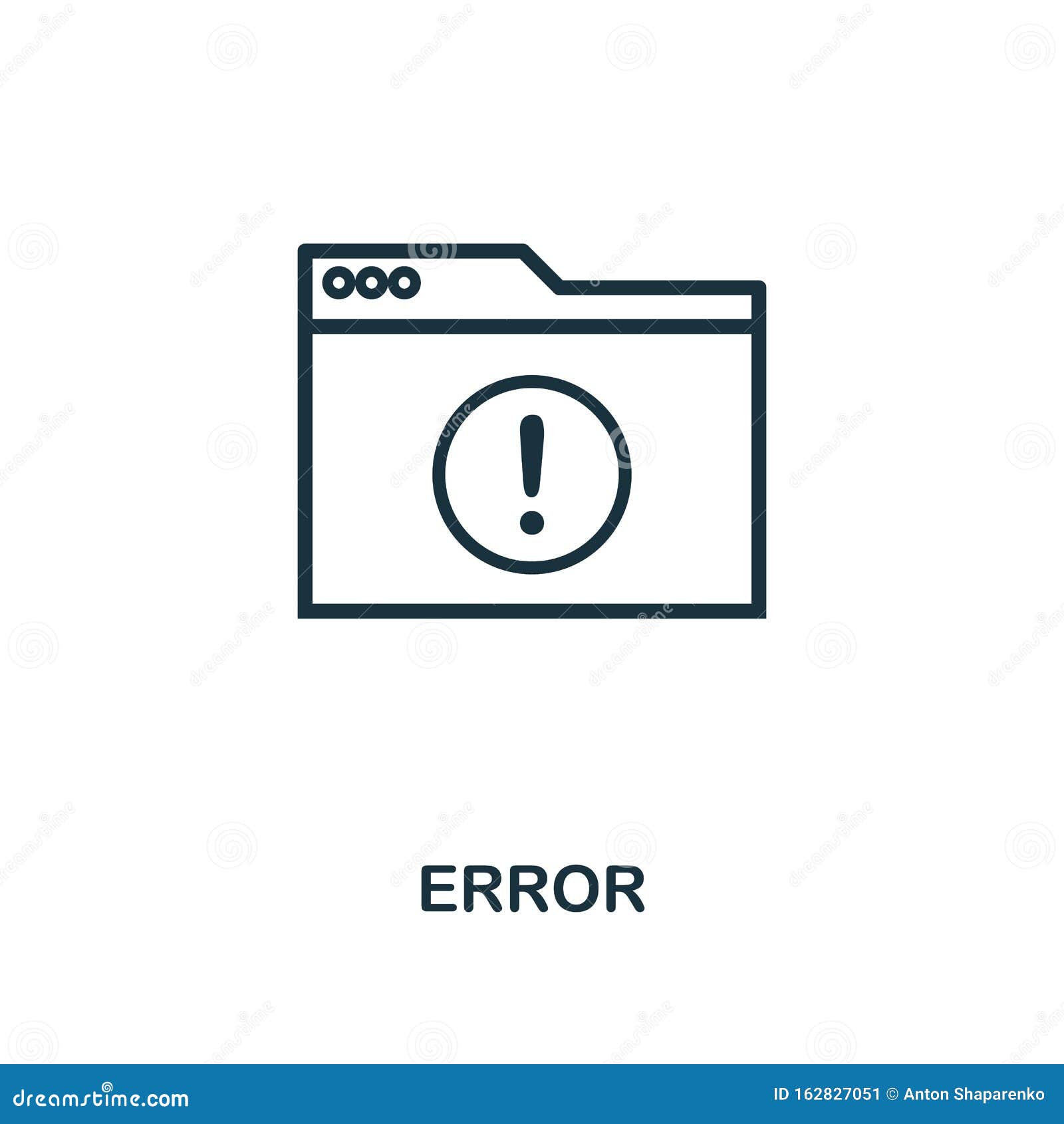 Error Icon Outline Style. Thin Line Creative Error Icon for Logo ...