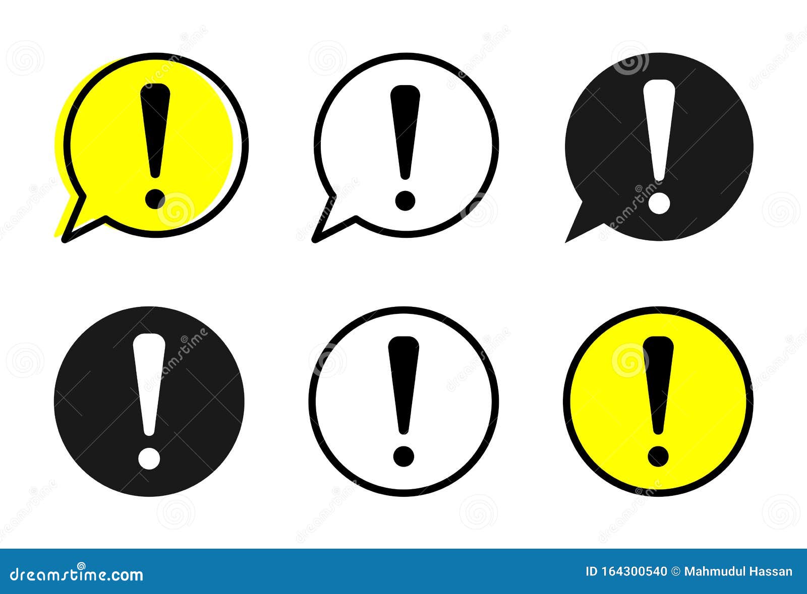 Error Icon Set, Error Sign Symbol Vector Illustration Stock Vector ...