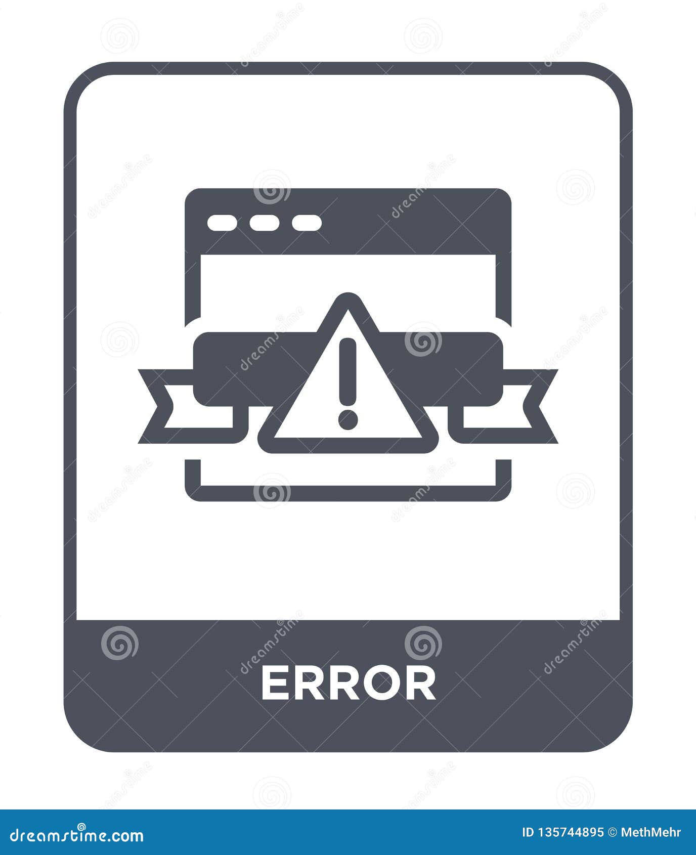 Error Icon in Trendy Design Style. Error Icon Isolated on White ...