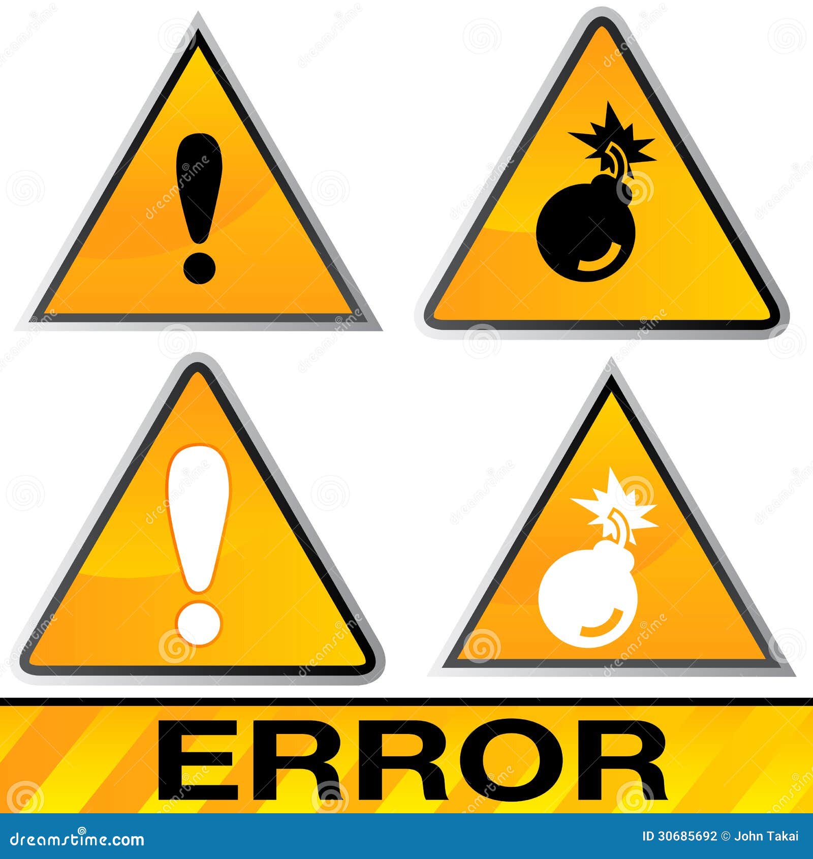 Error Icons stock vector. Illustration of symbol, warning - 30685692