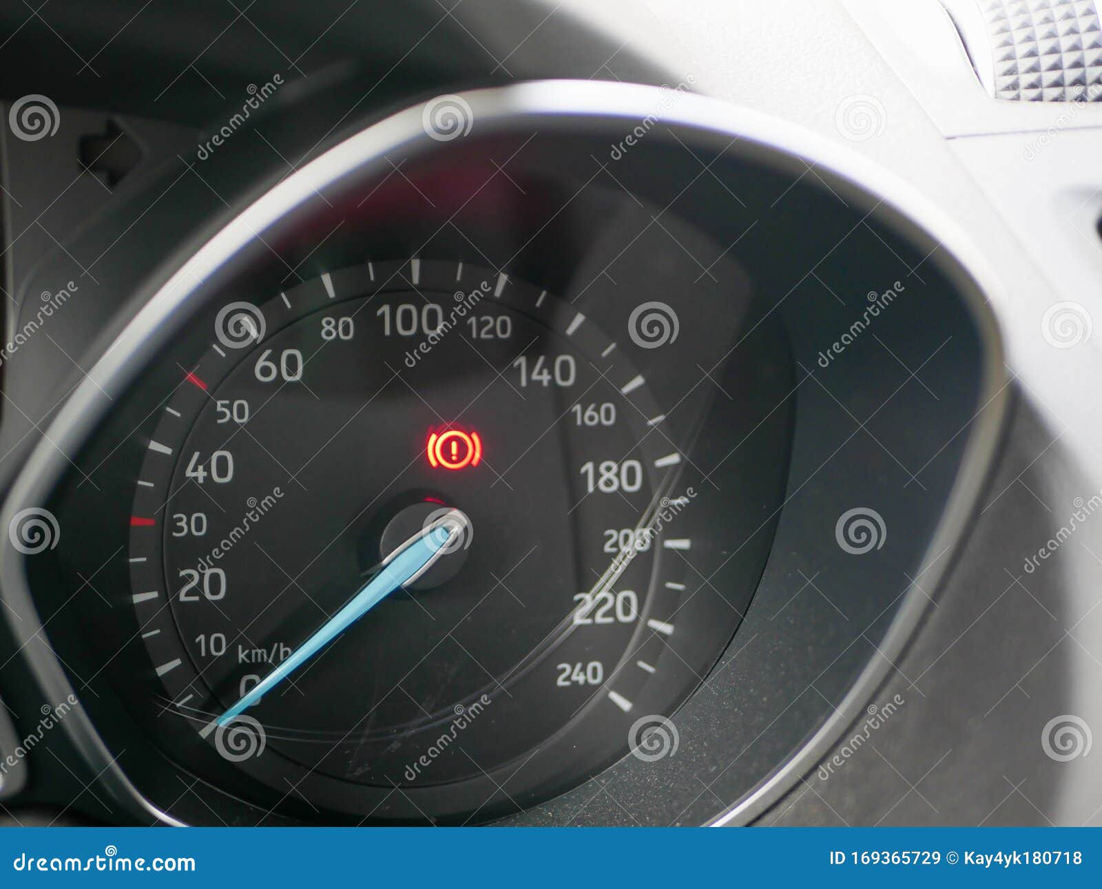 Error Indicator on the Car Speedometer. Colorful Error Sign on a Car ...