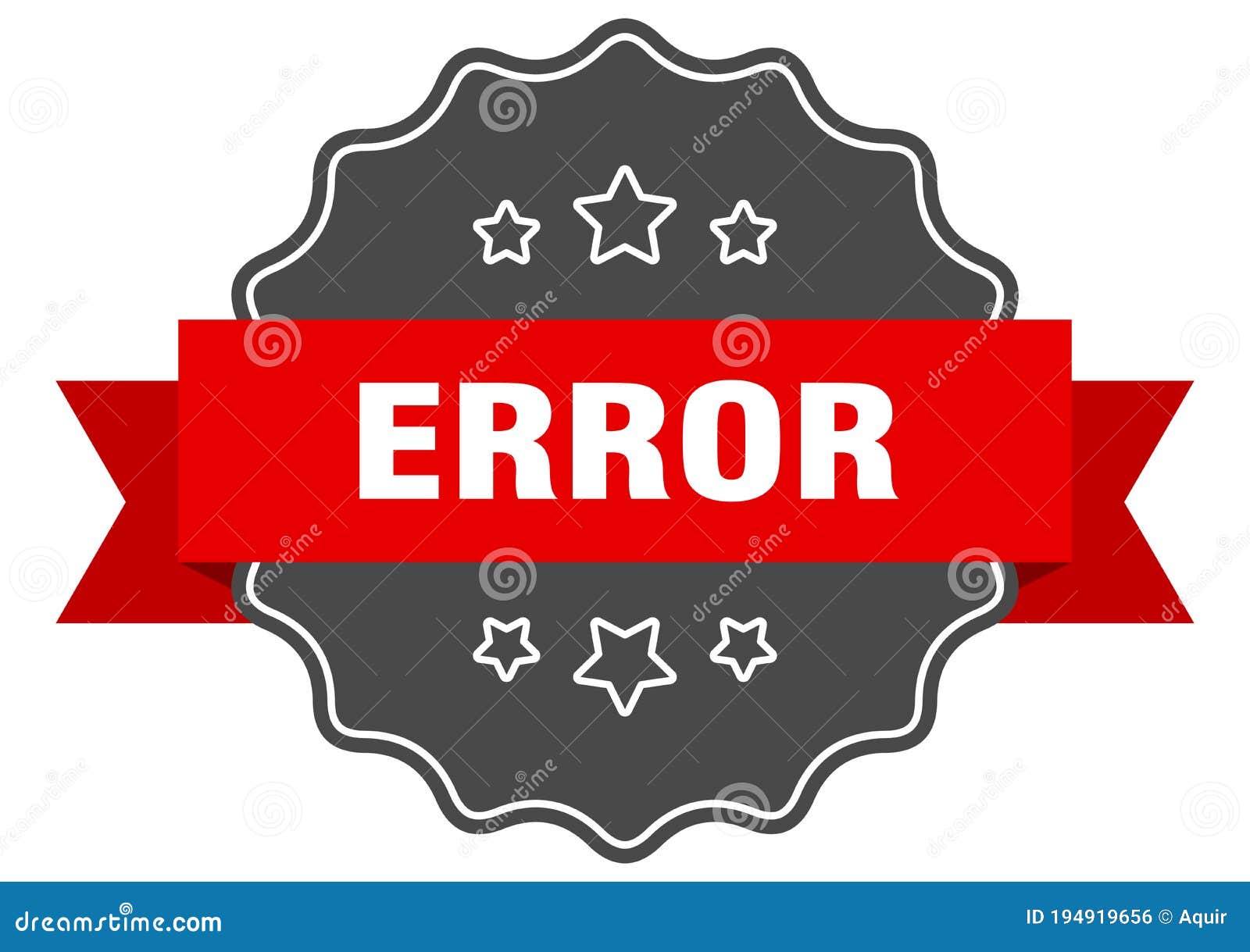 Error Label. Error Isolated Seal. Sticker. Sign Stock Vector ...