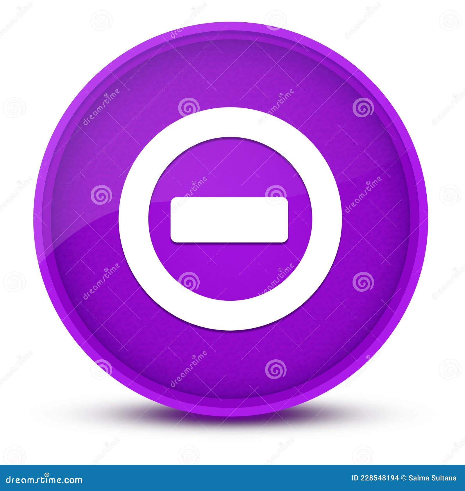ERROR Luxurious Glossy Purple Round Button Abstract Stock Illustration ...