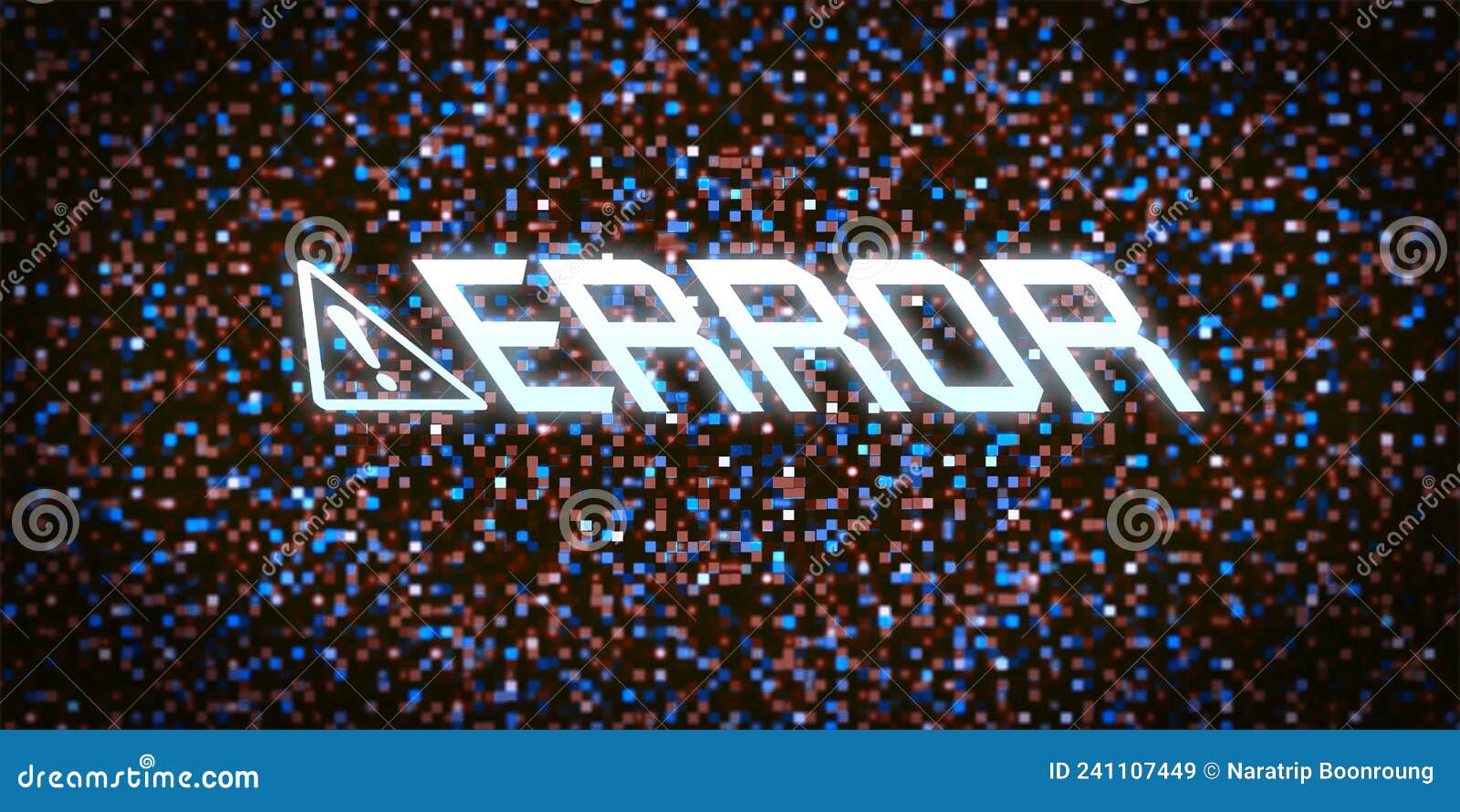 Error Message on Abstract Technology Background 3d Illustration Stock ...