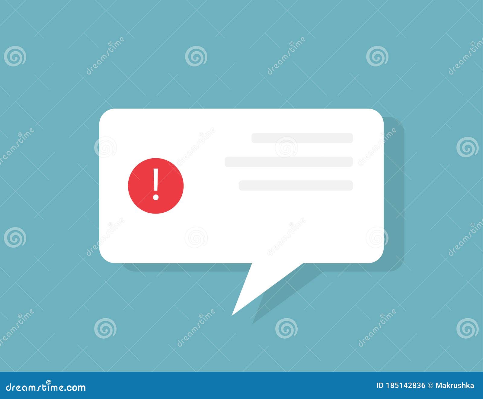 Error Message. Alert Window with Exclamation Mark in Red Circle. White ...