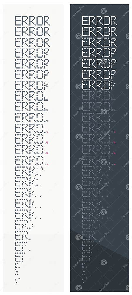 Error Message Collapse in 8-bit Style. Error Sing. Stock Vector ...