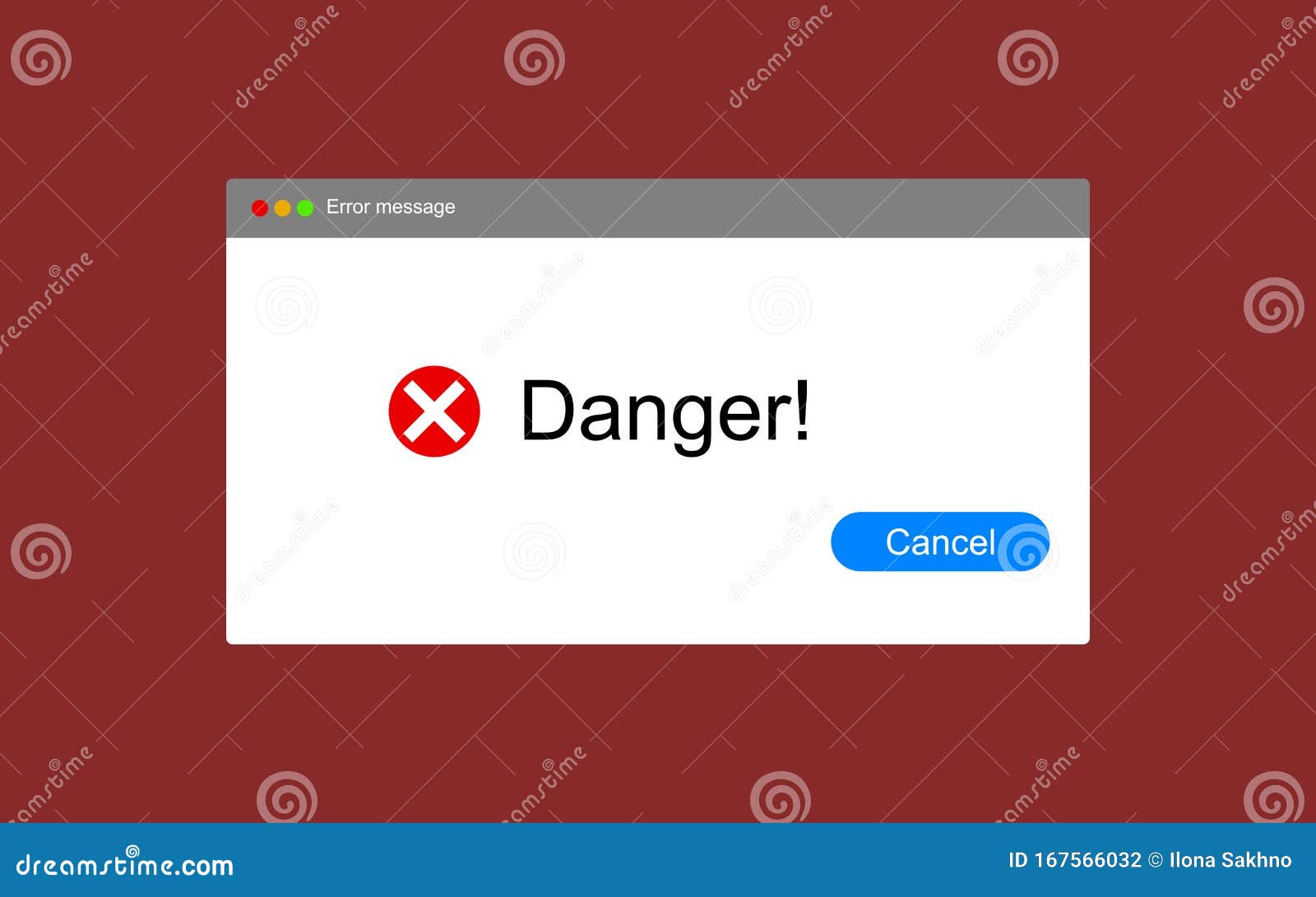 Error Message Computer Window Alert Popup. System Error Vector Icon ...