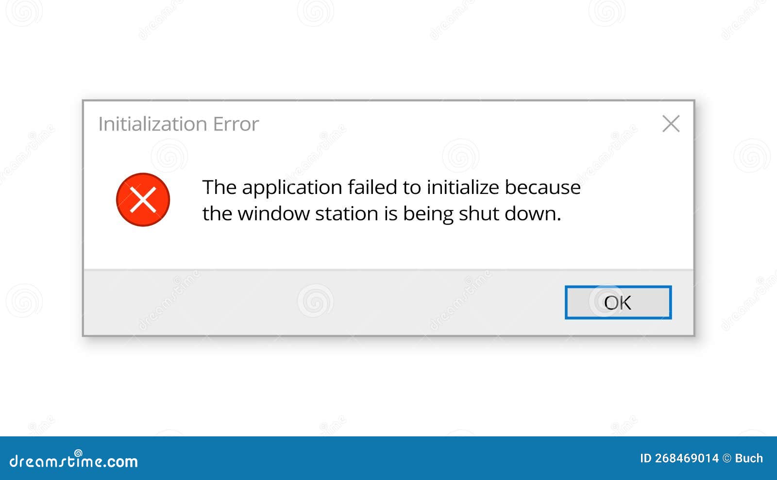 Error Message On Computer Window Screen Vector Ui Stock Vector
