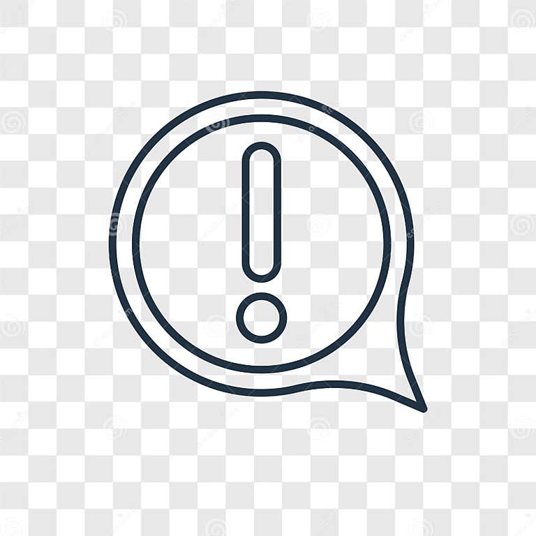 Error Message Concept Vector Linear Icon Isolated on Transparent Stock ...