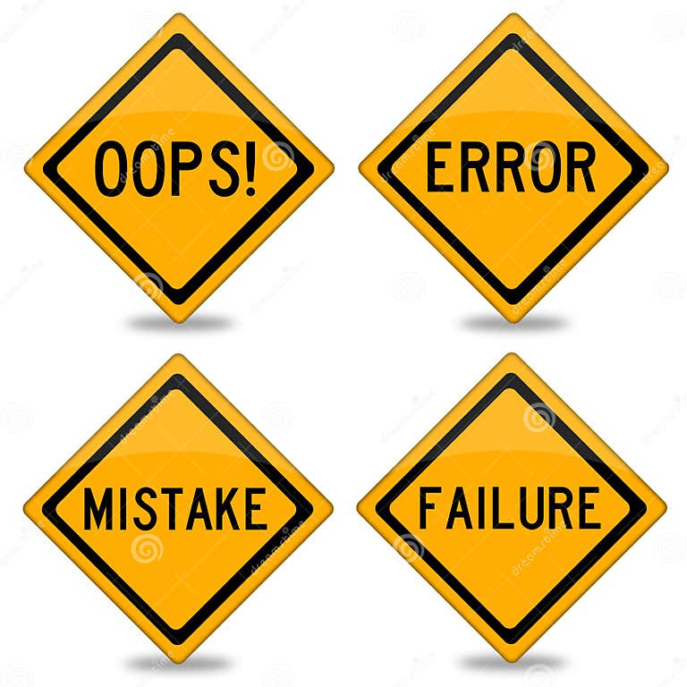 Error and mistake stock illustration. Illustration of inadequate - 45995179