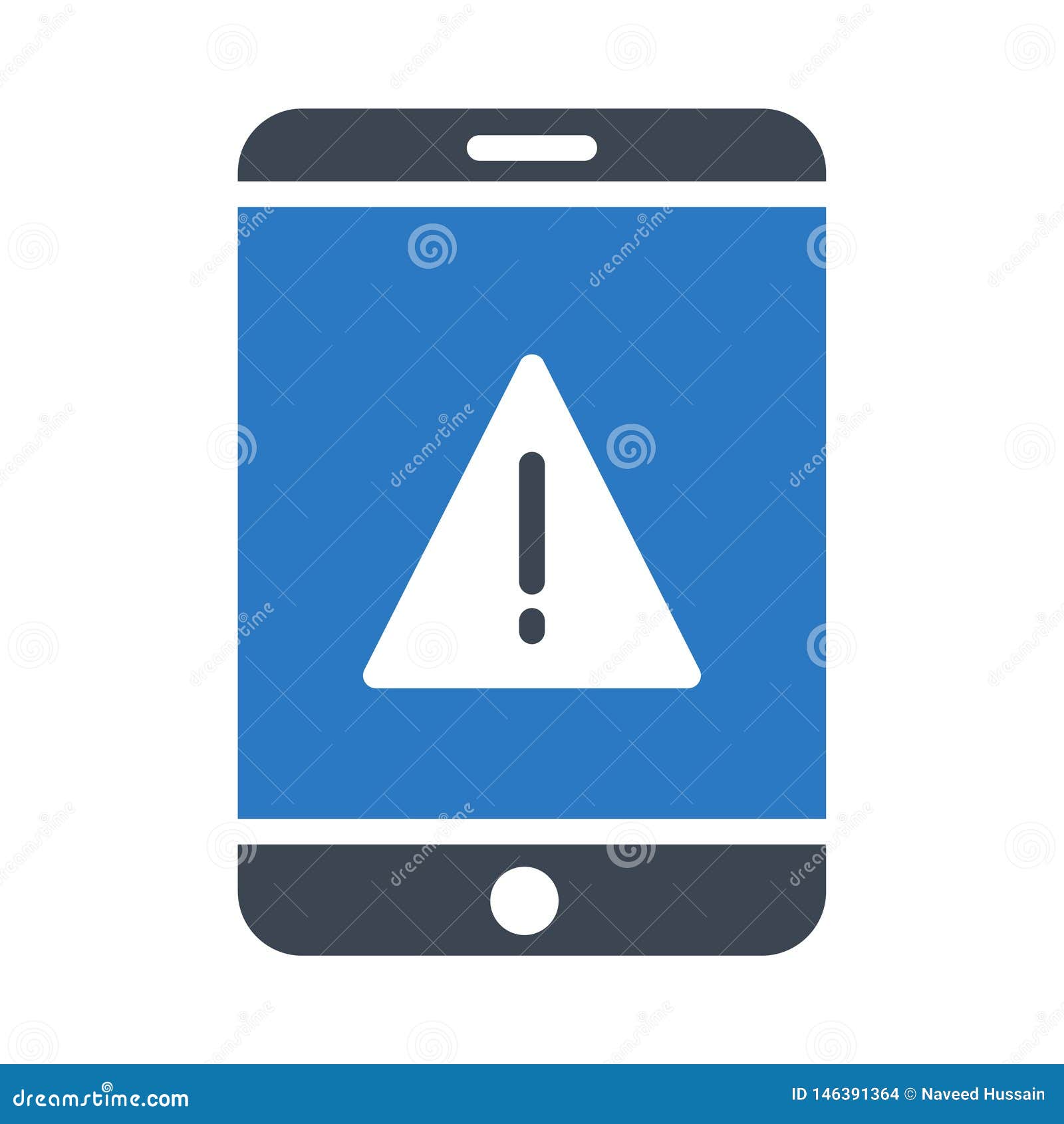 Error Mobile Glyph Color Vector Icon Stock Vector - Illustration of ...