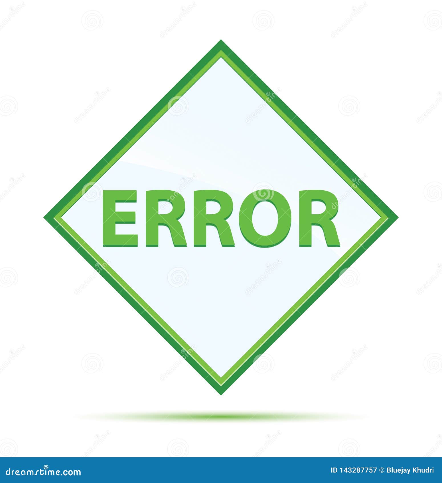 Error Modern Abstract Green Diamond Button Stock Illustration ...