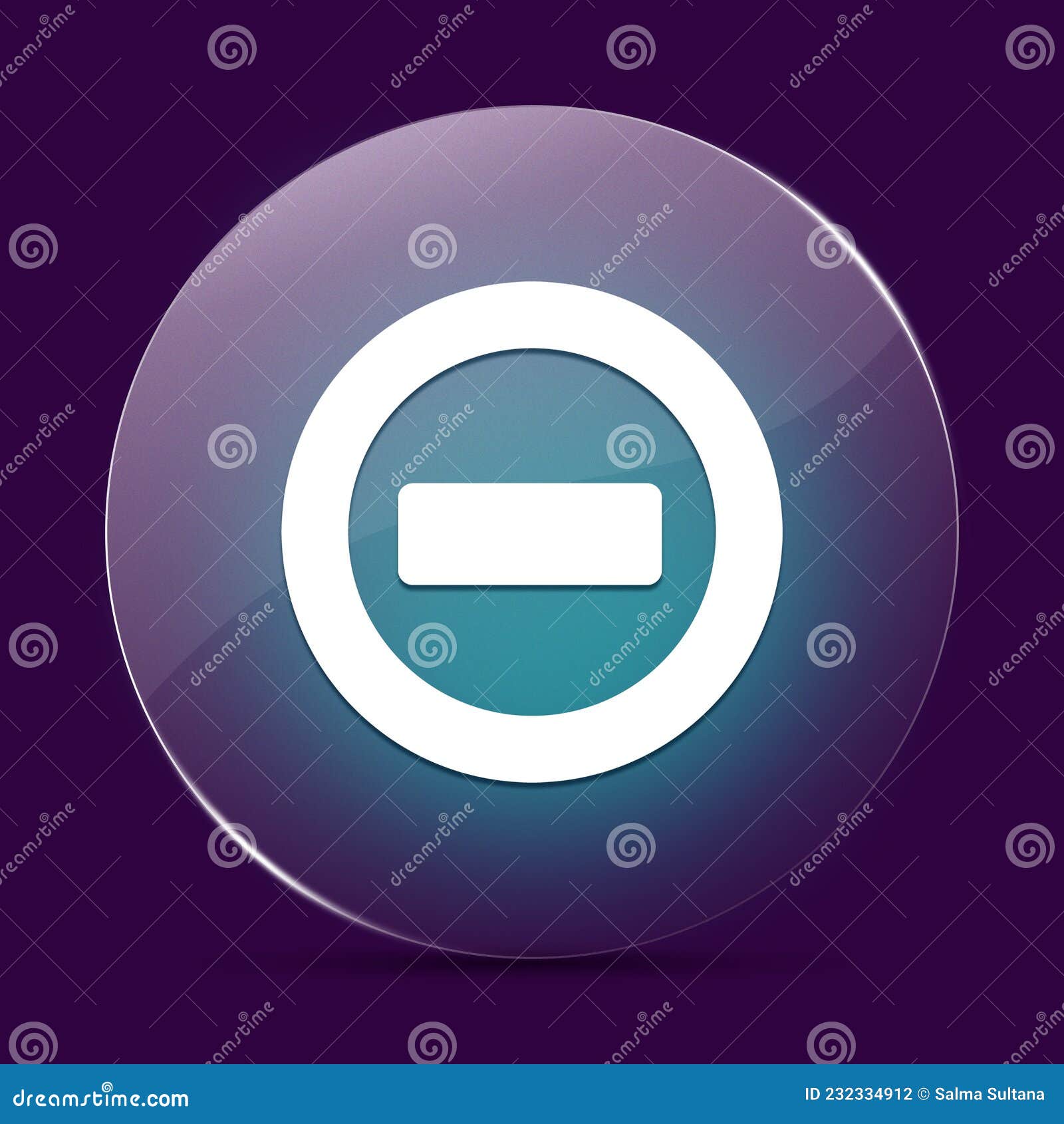ERROR Moonlight Glass Round Button Abstract on a Dark Purple Background ...