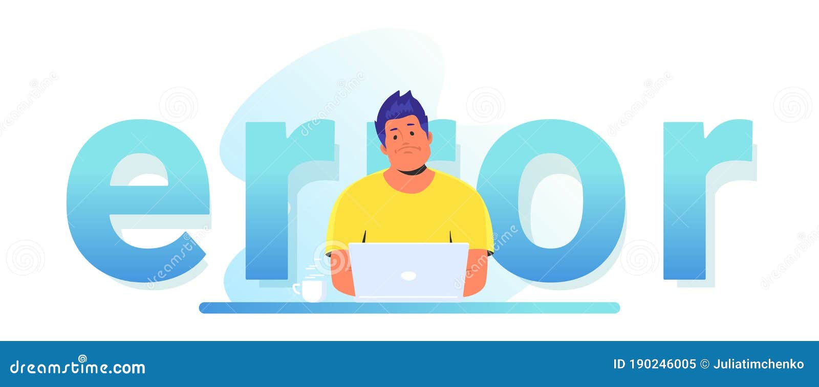 An Error Notification Banner for Website Stock Vector - Illustration of ...