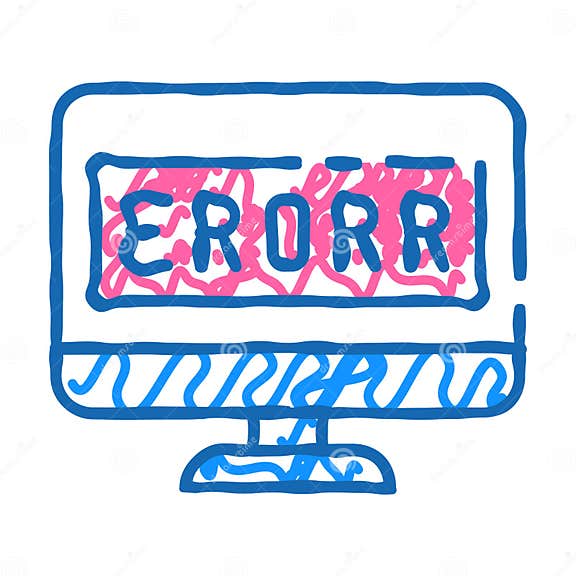 Error Operating System Icon Doodle Illustration Stock Illustration ...