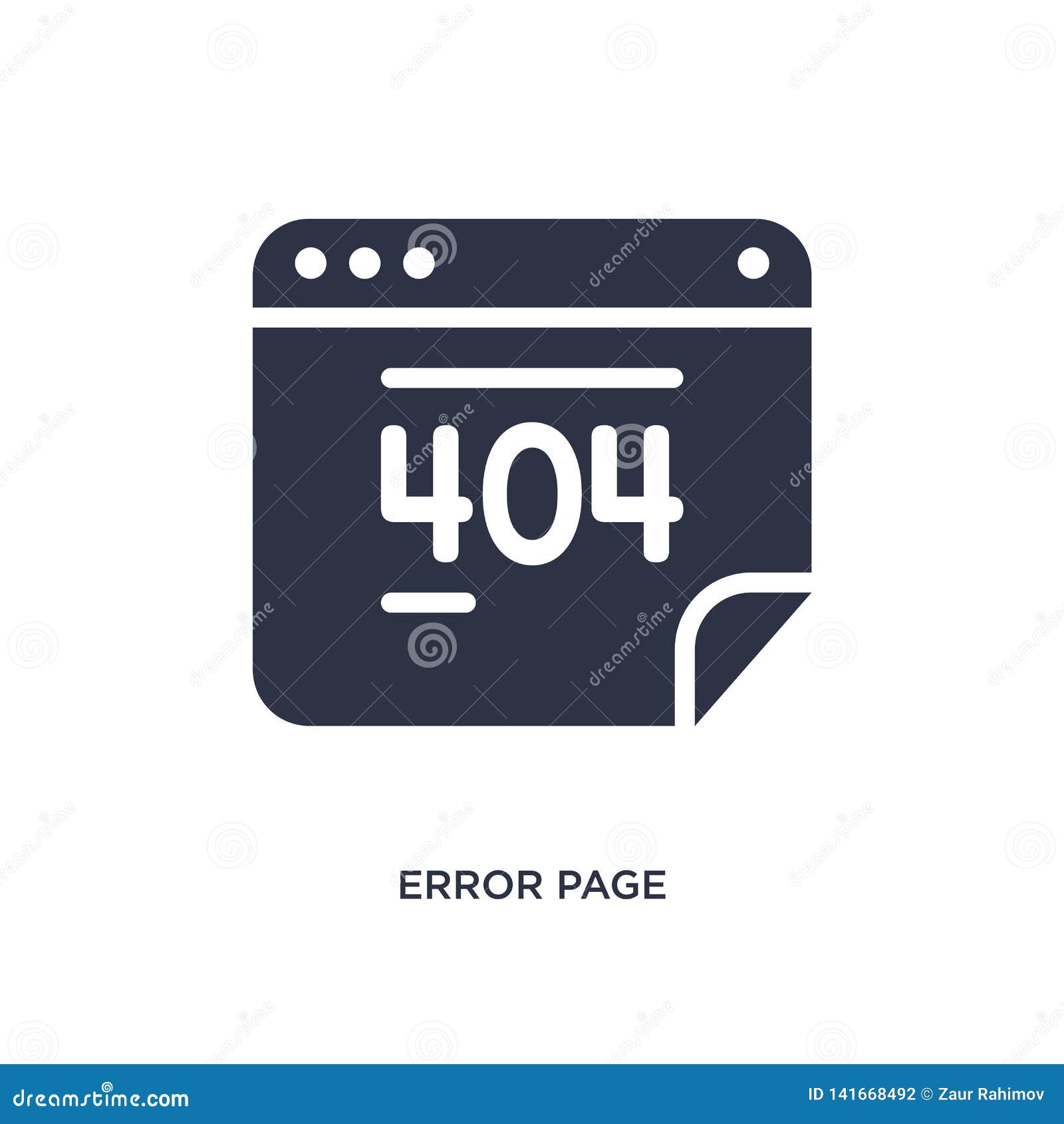 Error Page Icon on White Background. Simple Element Illustration from ...