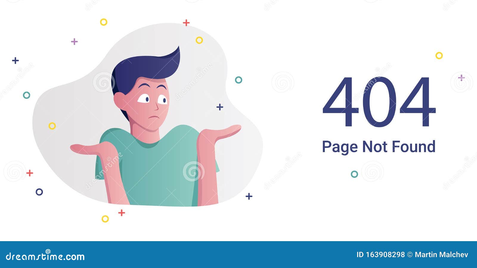 Error Page Not Found stock vector. Illustration of confused - 163908298