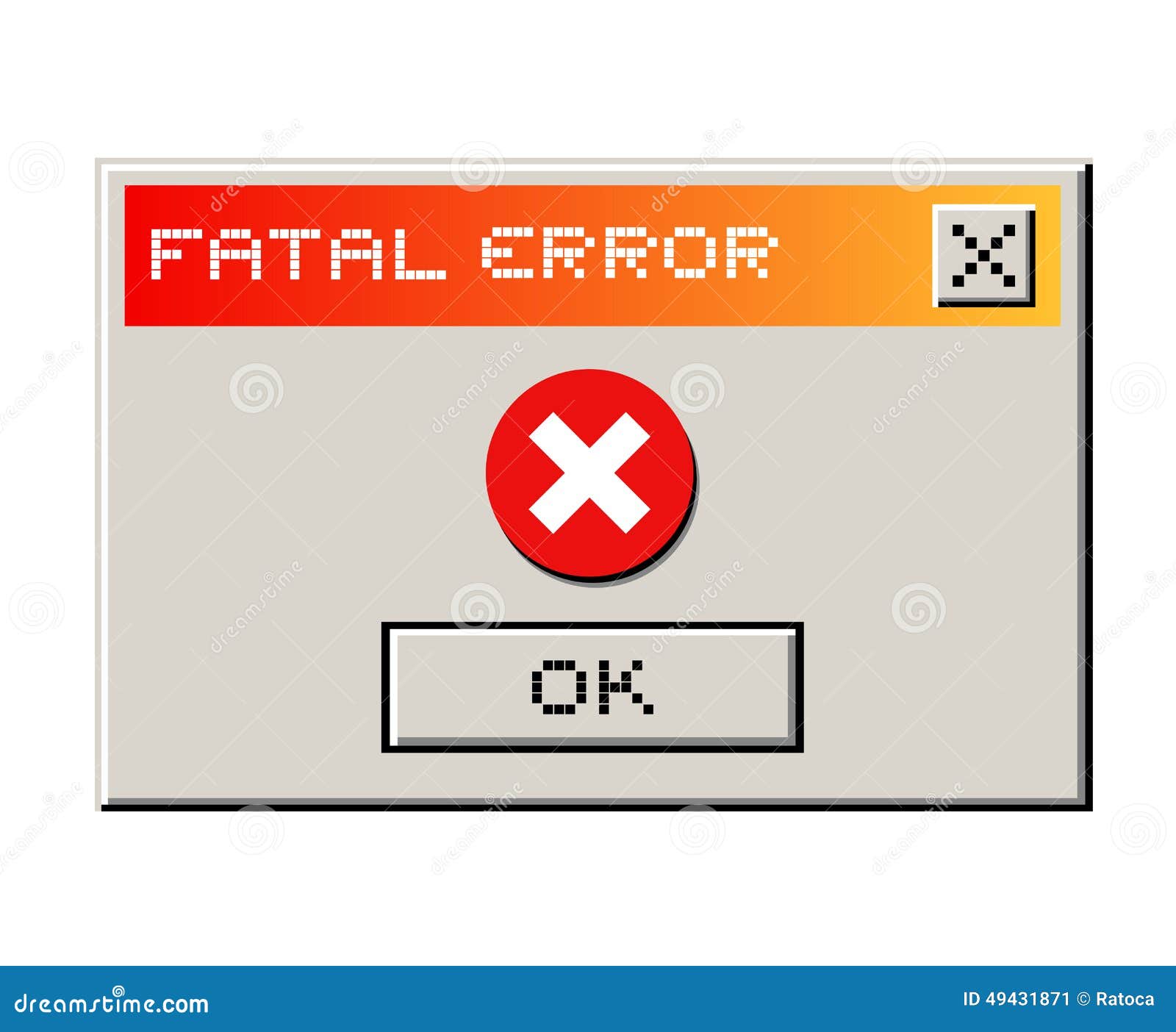 Error pc stock vector. Illustration of error, protect - 49431871
