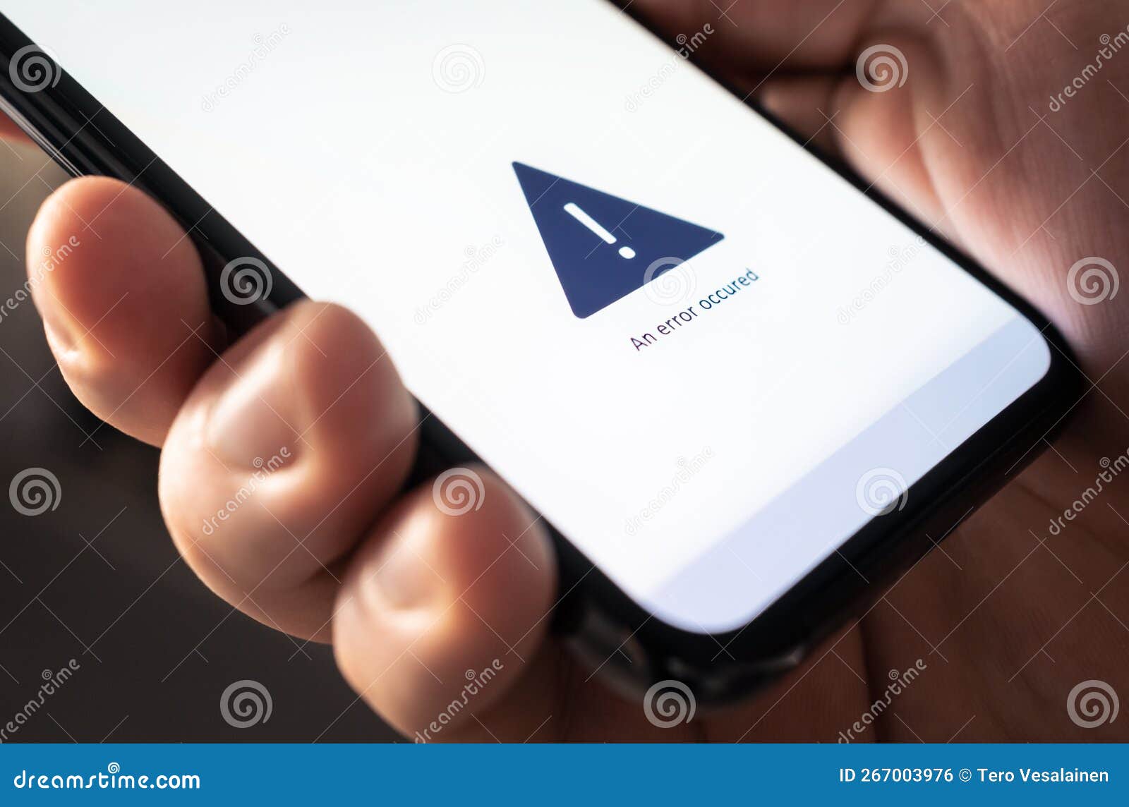 A Smartphone With A Broken Display Lies Isolated On A White Background ...