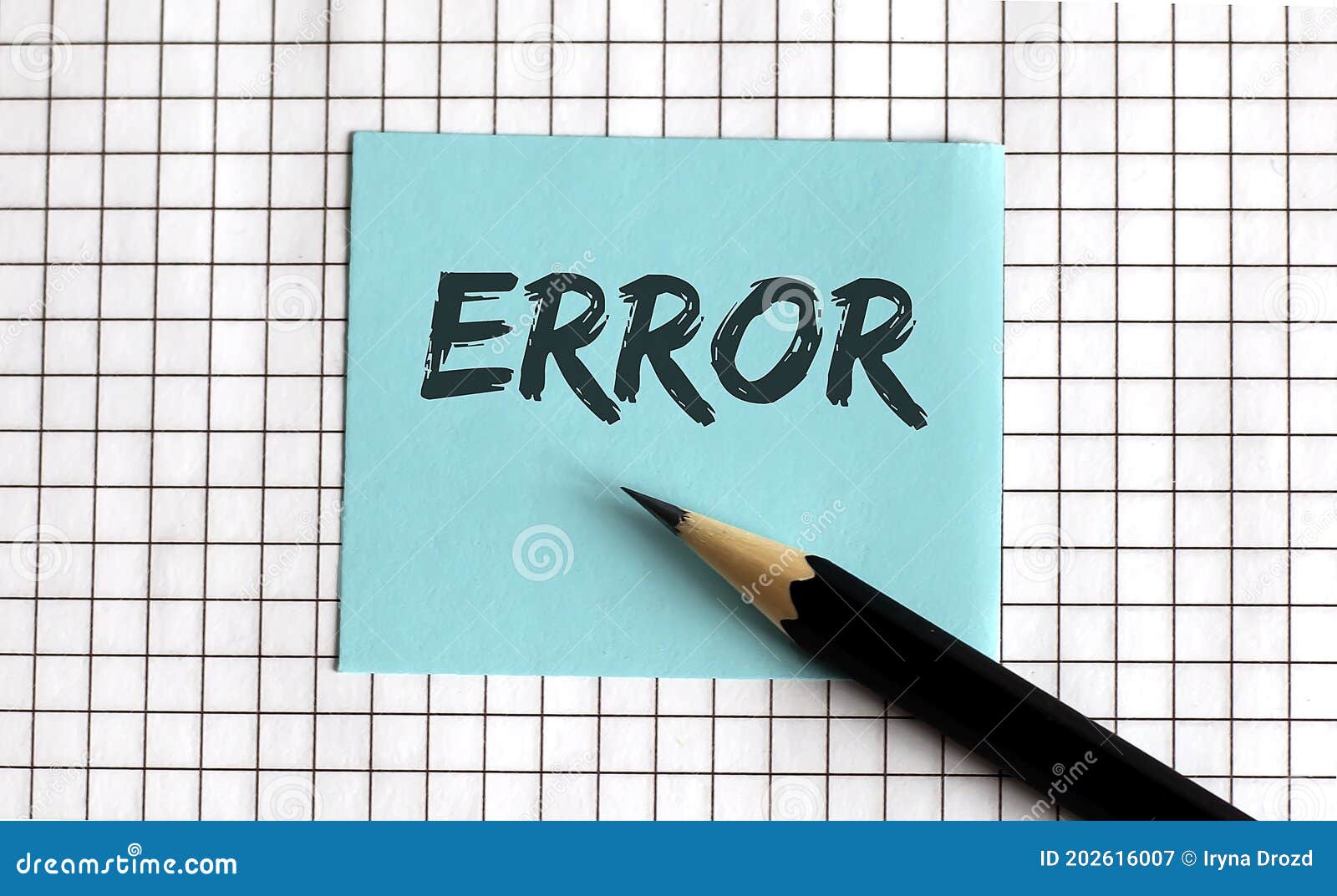 ERROR , the Phrase is Written on Colored Stickers, on a Notepad ...