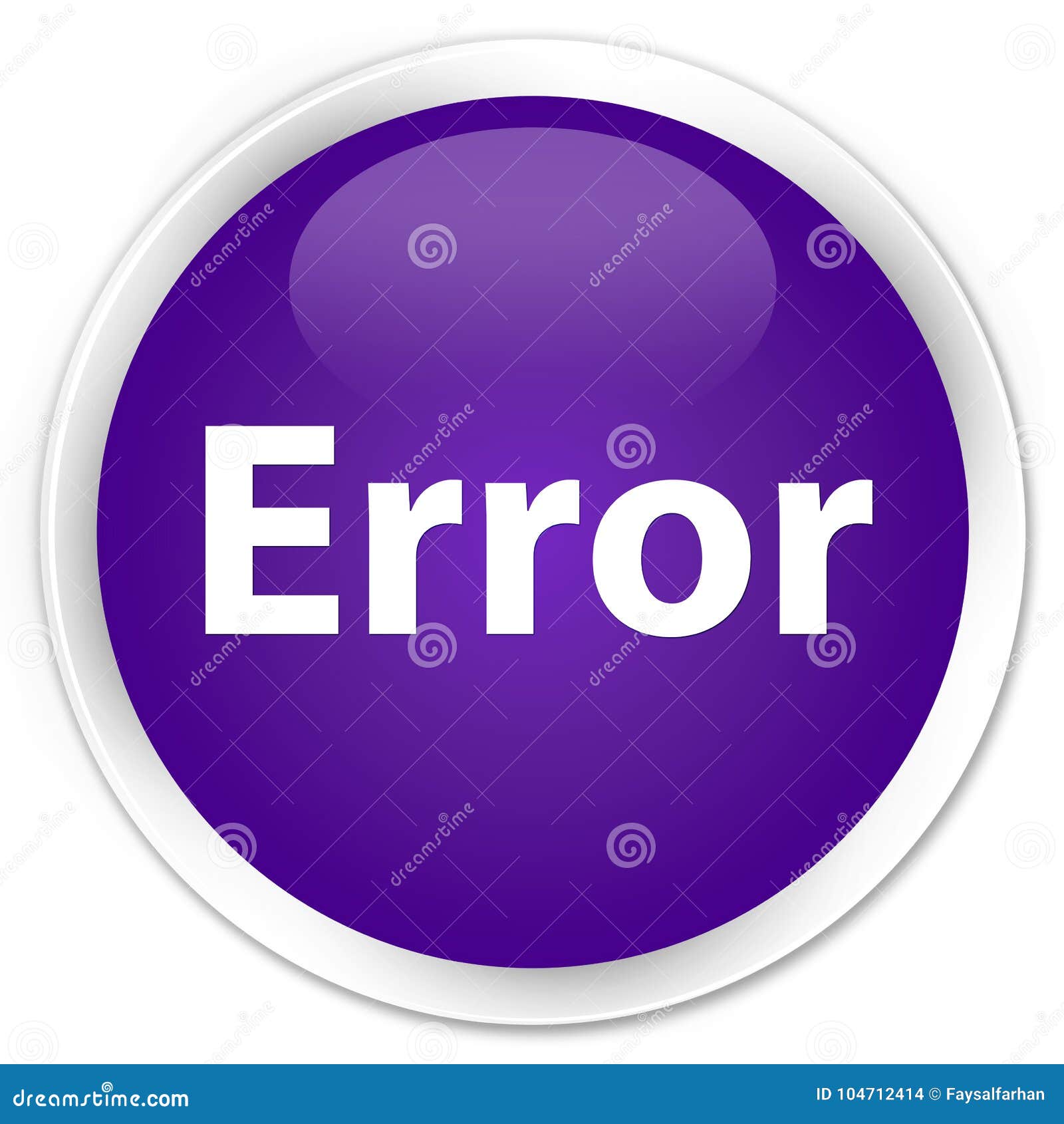 Error Premium Purple Round Button Stock Illustration - Illustration of ...