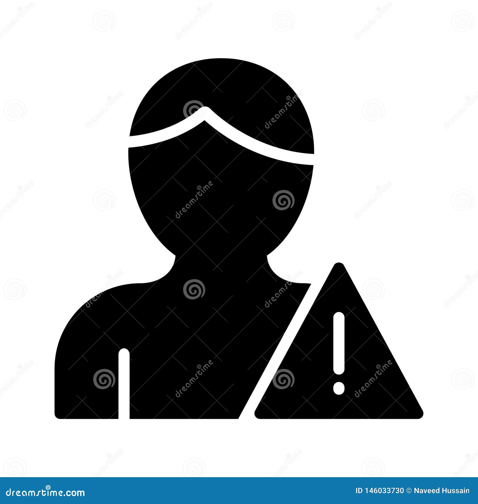 Error Profile Glyph Flat Vector Icon Stock Vector - Illustration of ...