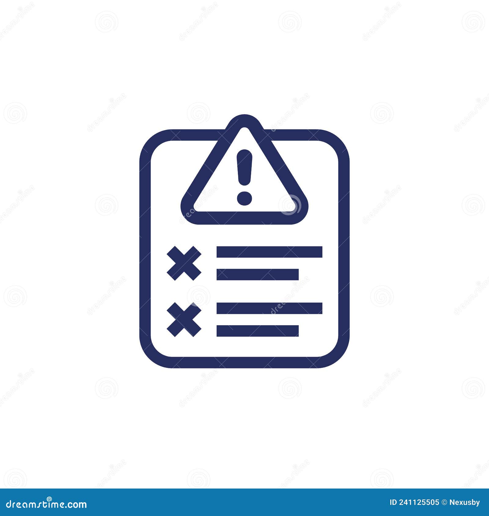 Error Report, Failed Test Icon Stock Vector - Illustration of check ...