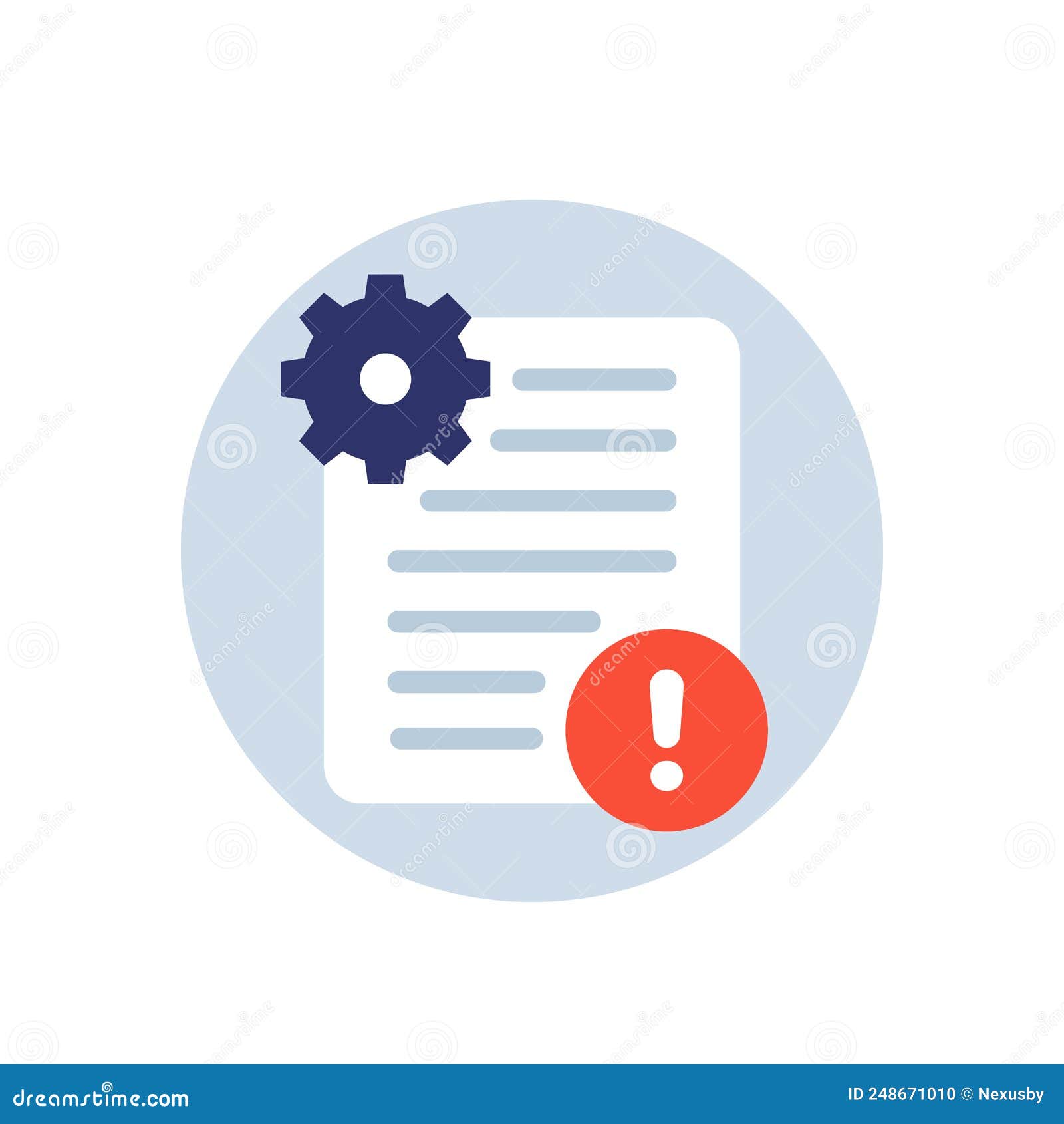 Error Report or Failed Test Icon, Vector Stock Vector - Illustration of ...