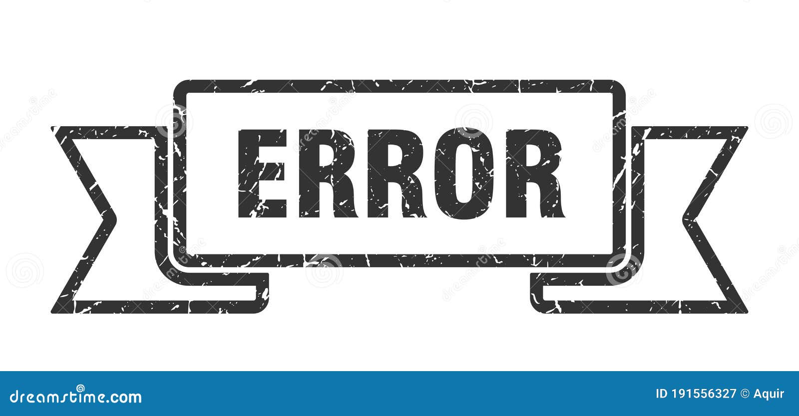 Error Ribbon. Error Grunge Band Sign Stock Vector - Illustration of ...