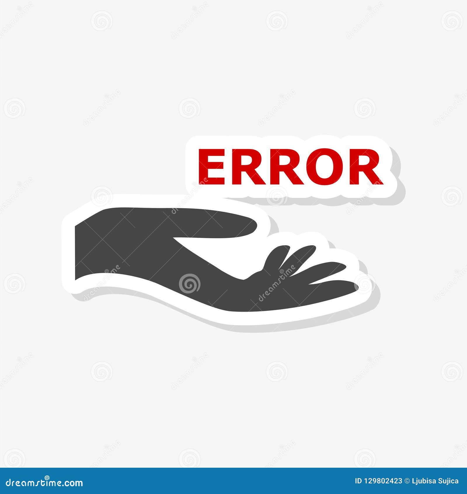 Error Sign, Error Message Sticker Stock Vector - Illustration of ...