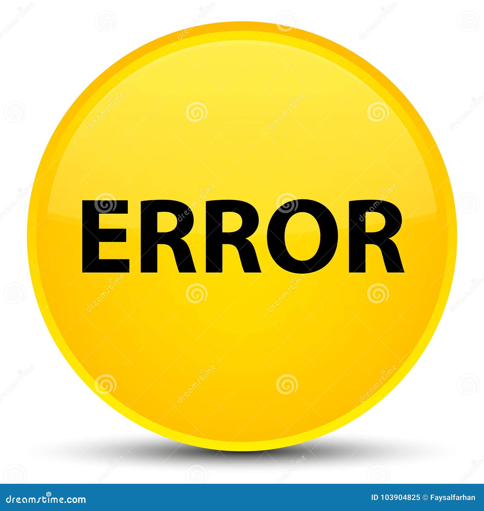Error Special Yellow Round Button Stock Illustration - Illustration of ...