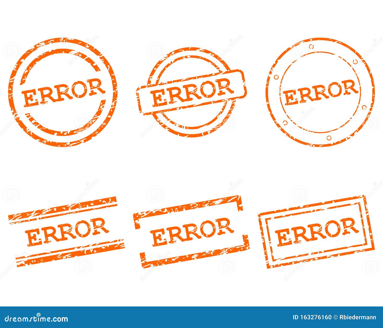 Error stamps stock vector. Illustration of sticker, seal - 163276160