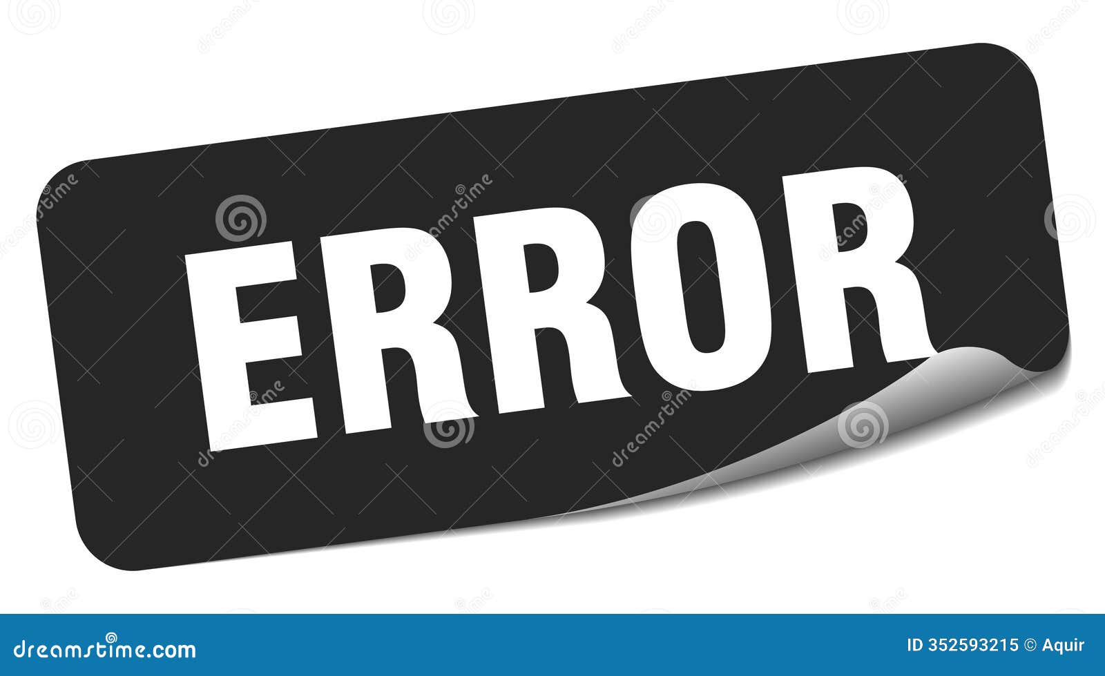 Error sticker. error label stock vector. Illustration of error - 352593215