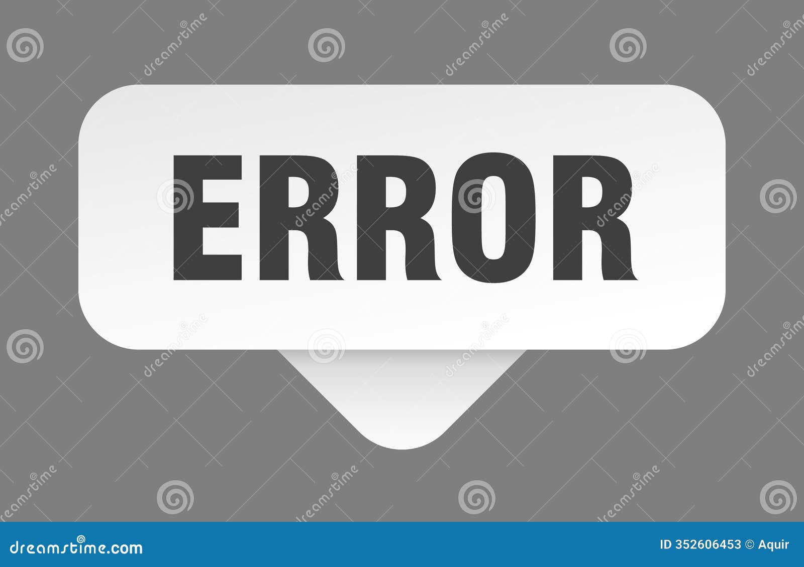 Error Sticker. Error Sign Isolated on Gray Background Stock Vector ...
