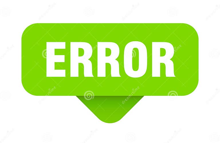 Error Sticker. Error Sign on Transparent Background Stock Vector ...