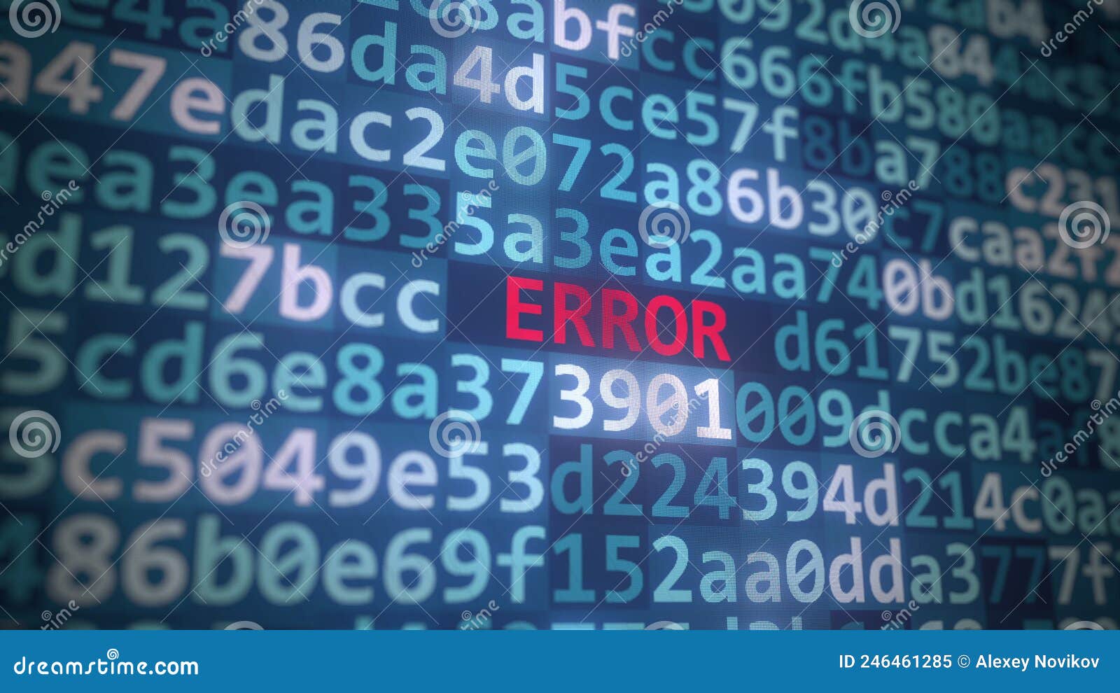 ERROR Text and Source Code on the Computer Monitor, 3D Rendering Stock ...