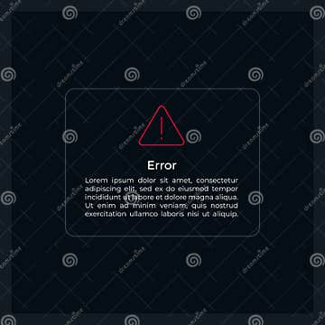Error Warning Info UI Element Template Stock Vector - Illustration of ...