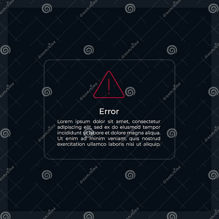 Error Warning Info UI Element Template Stock Vector - Illustration of infographic, design: 264897444