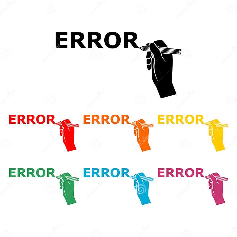 Error Warning Sign, Error Signs Set Stock Vector - Illustration of icon ...